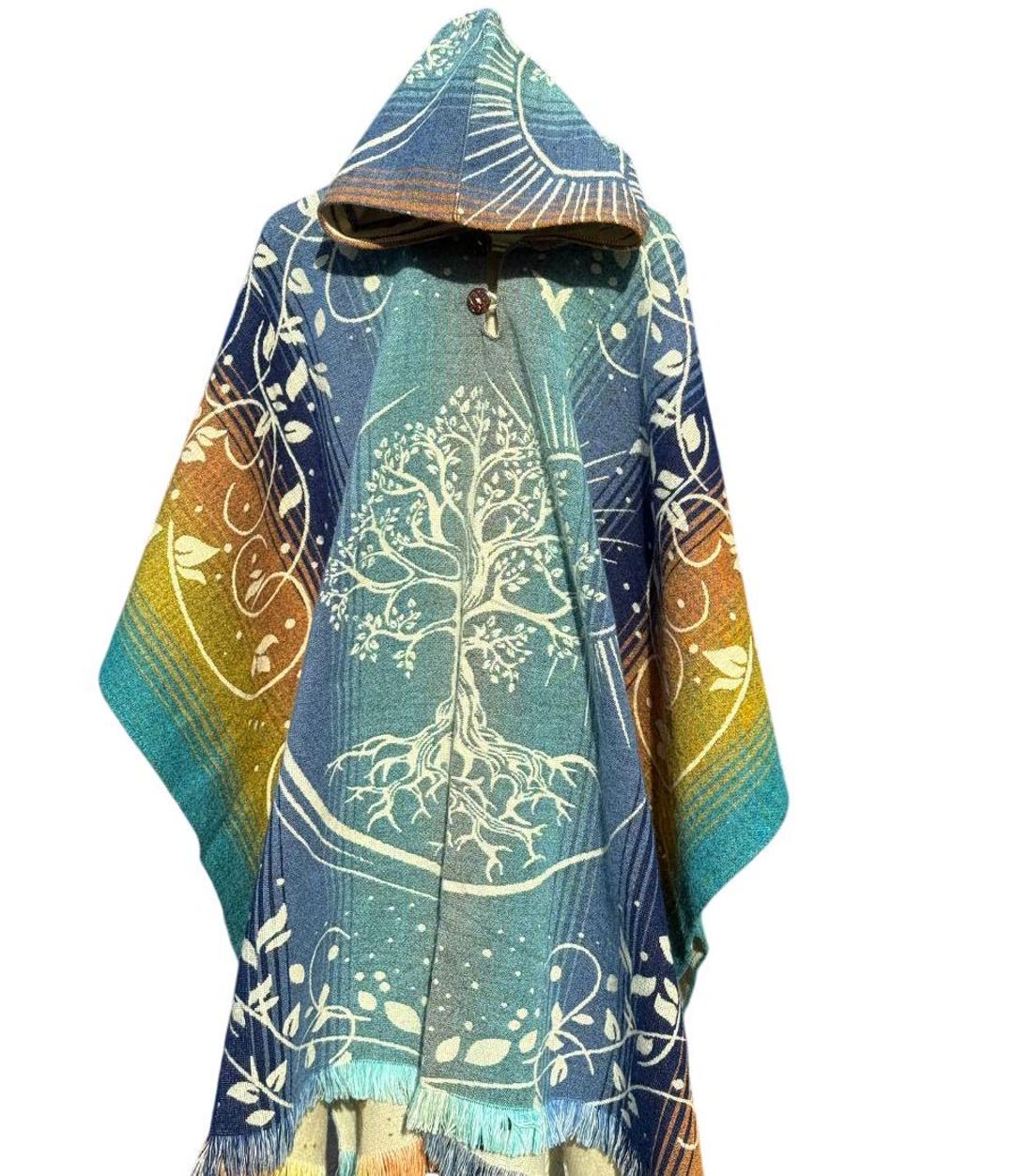 Tree of Life Poncho, Made in Ecuador,handmade, Multicolor Alpaca ...