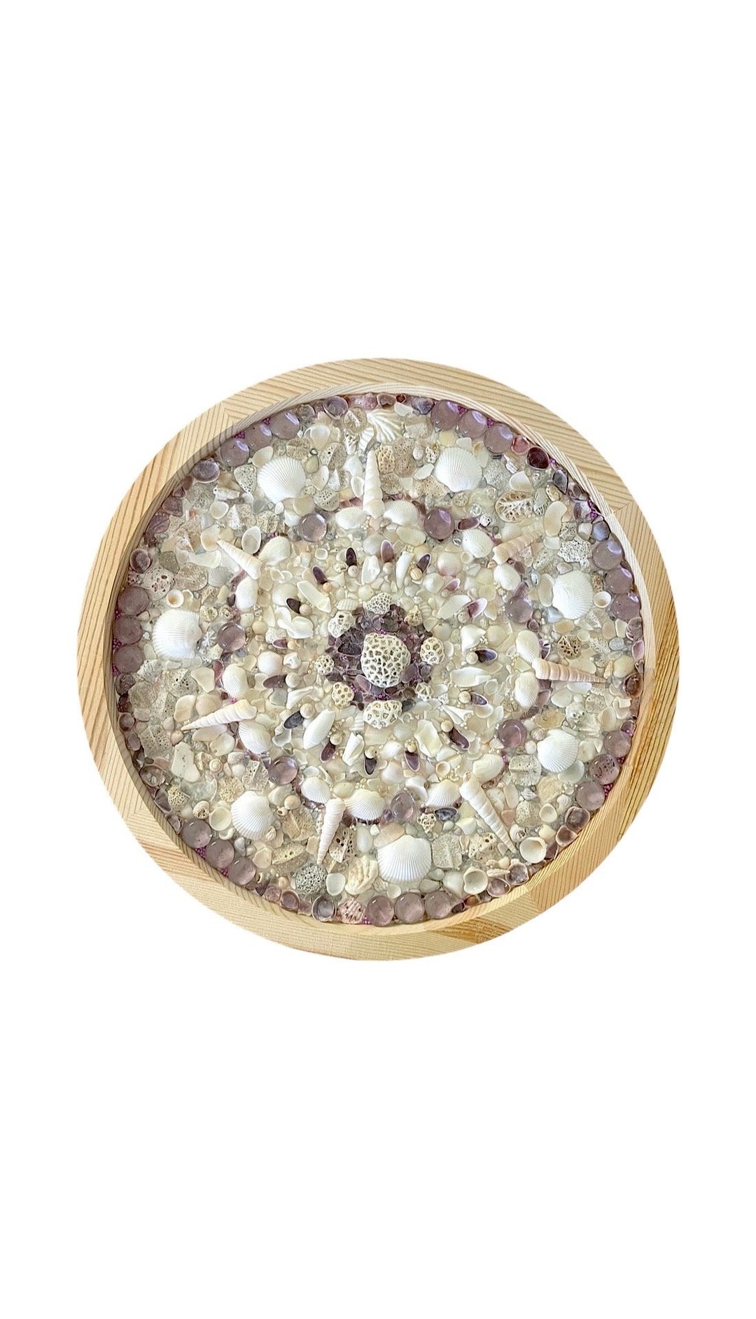 Circular Seashell Wall Art Mandala - Etsy