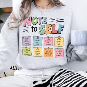 Note to Self PNG: Positive Affirmations, Self Care (digital Download ...