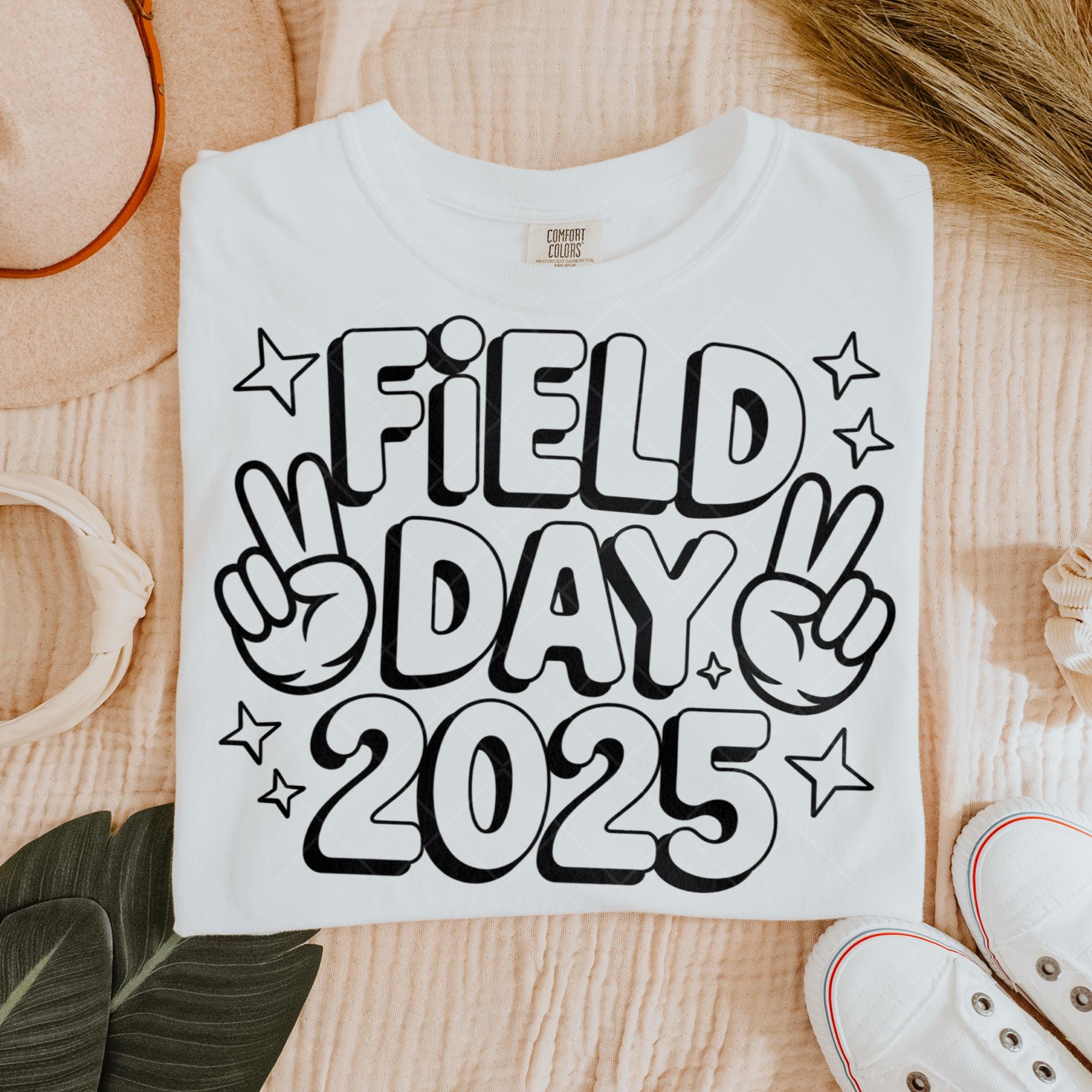 Field Day 2025 PNG, School Sports Day Shirt Design,retro Peace Sign ...