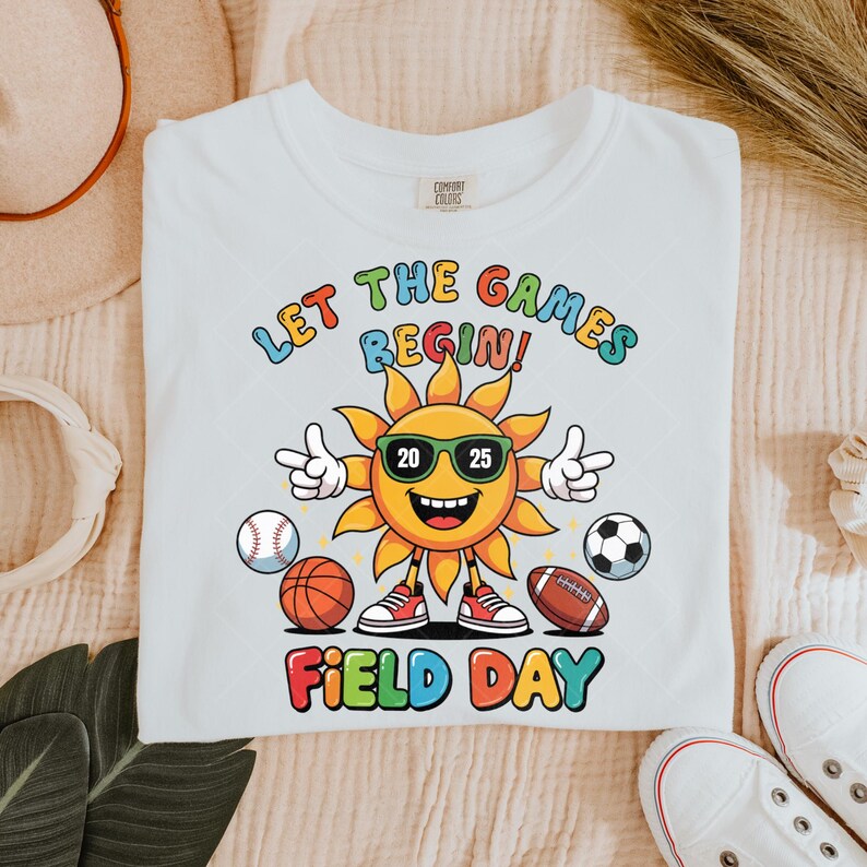 Field Day PNG, Let the Games Begin Field Day 2025 PNG, Fun Sun Mascot ...