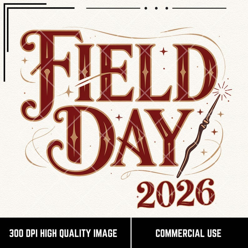 Field Day 2026 Vintage Wizard Style Shirt PNG for School Event - Etsy