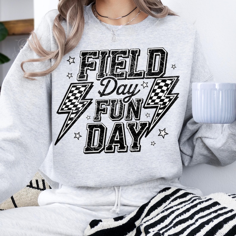 Retro Field Day Fun Day PNG: Lightning Design (digital Download) - Etsy