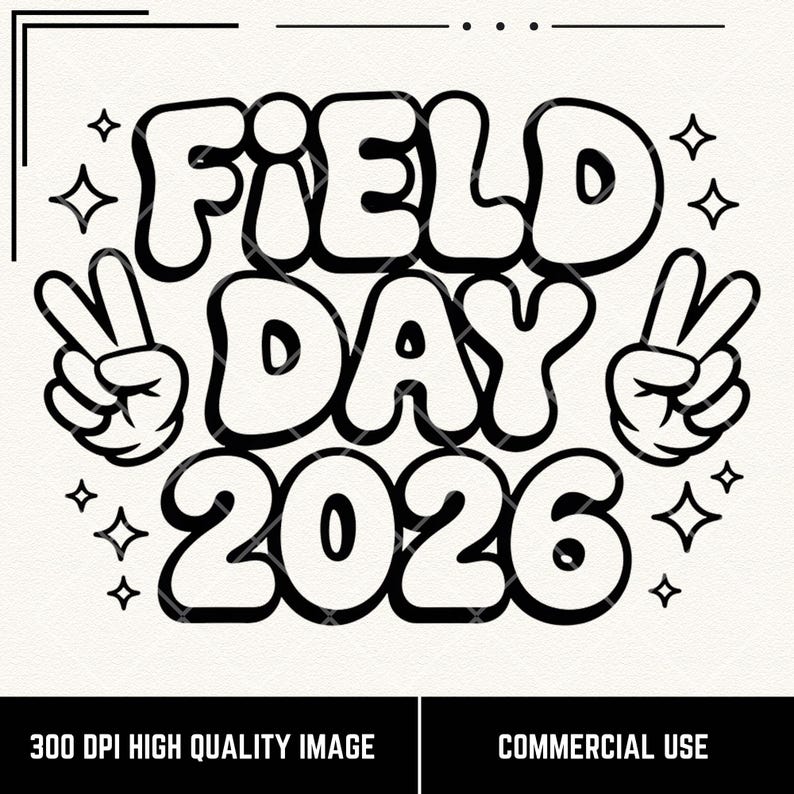 Field Day 2026 Retro Peace Sign Design (PNG, PDF) - Etsy