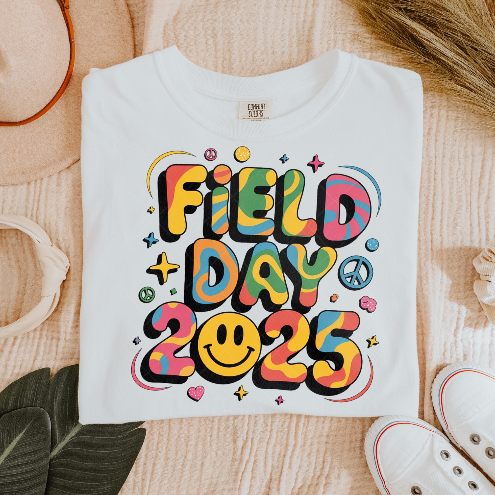 Groovy Field Day 2025 PNG: Fun Peace Sign Graphic (digital Download) - Etsy