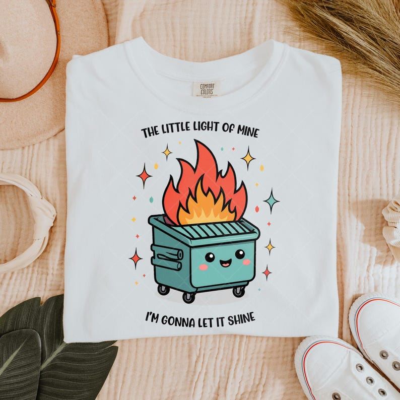 Dumpster Fire Png: Mental Health Awareness Sublimation Design (digital ...