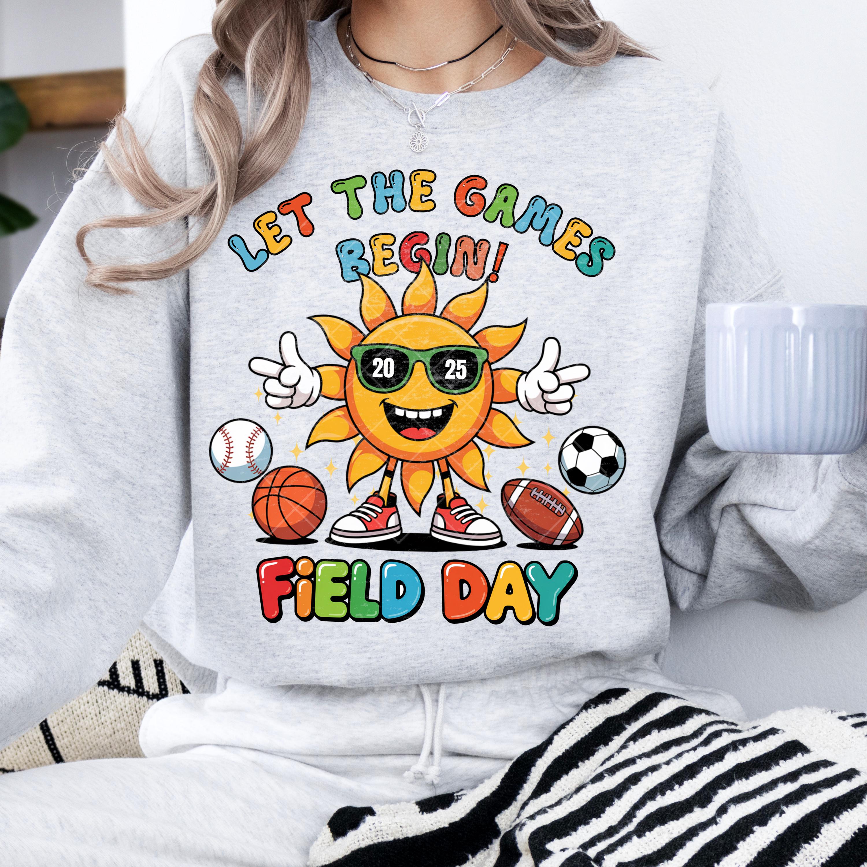 Field Day PNG, Let the Games Begin Field Day 2025 PNG, Fun Sun Mascot ...