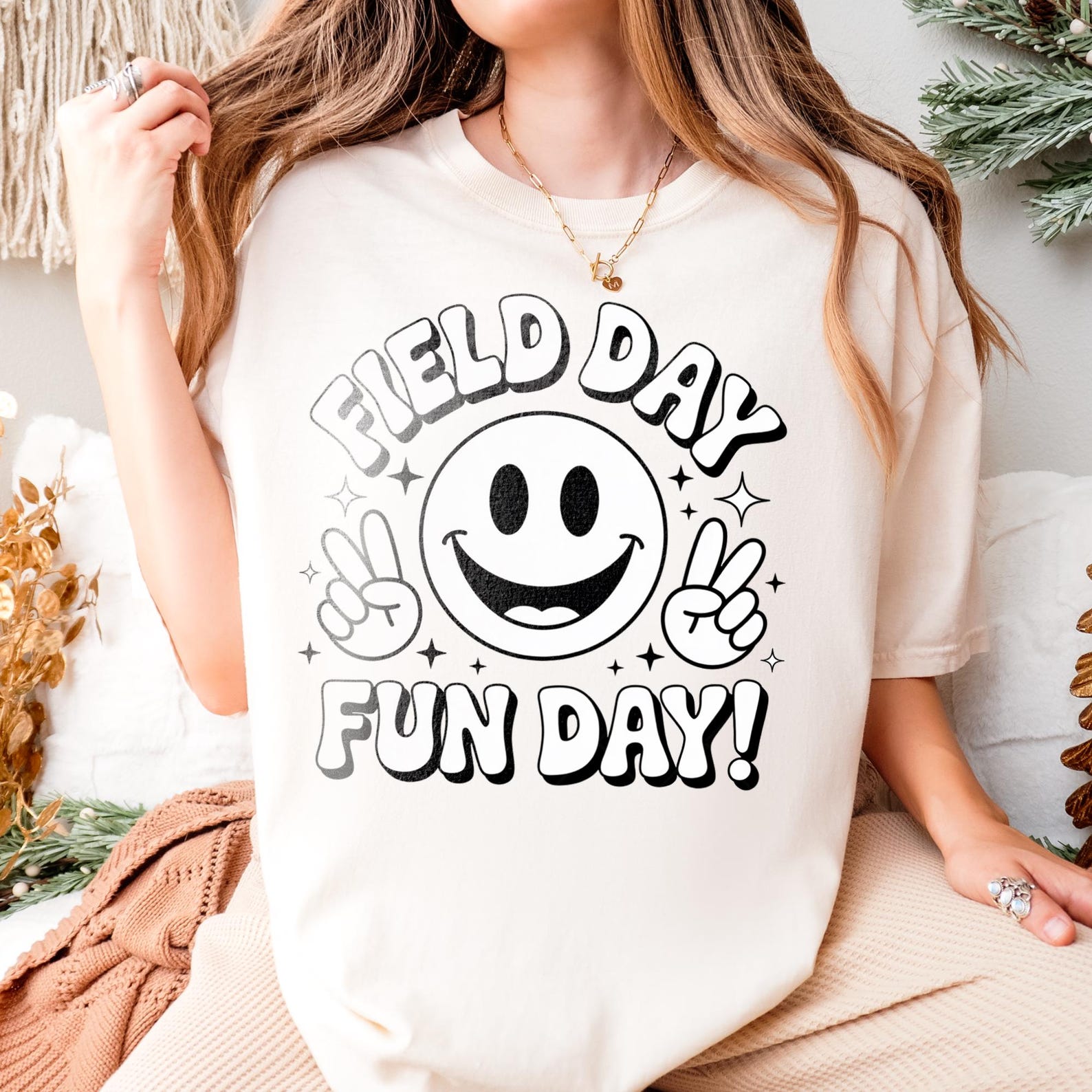Field Day PNG, Fun Day Smiley Face Shirt PNG, Peace Sign Field Day ...