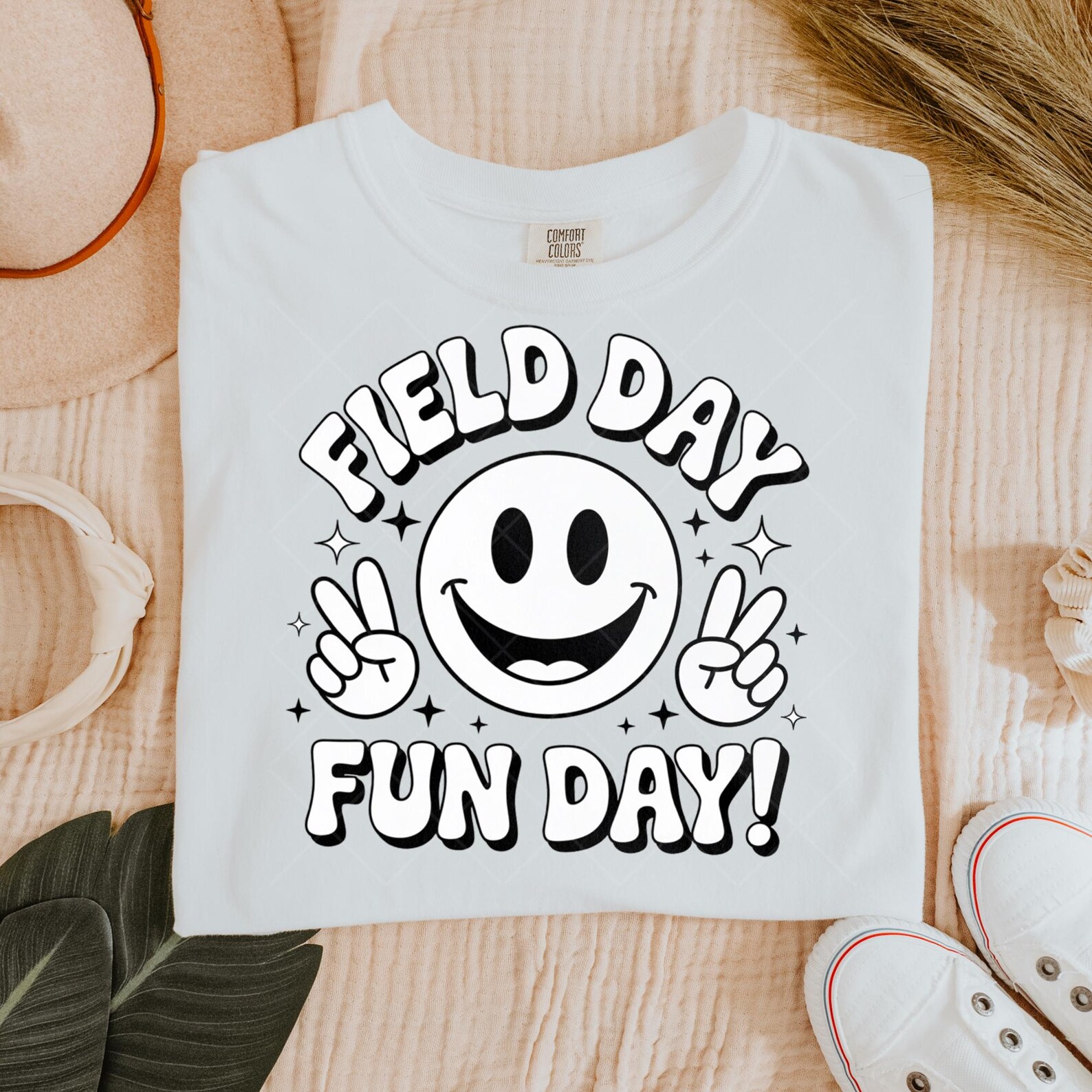 Field Day PNG, Fun Day Smiley Face Shirt PNG, Peace Sign Field Day ...