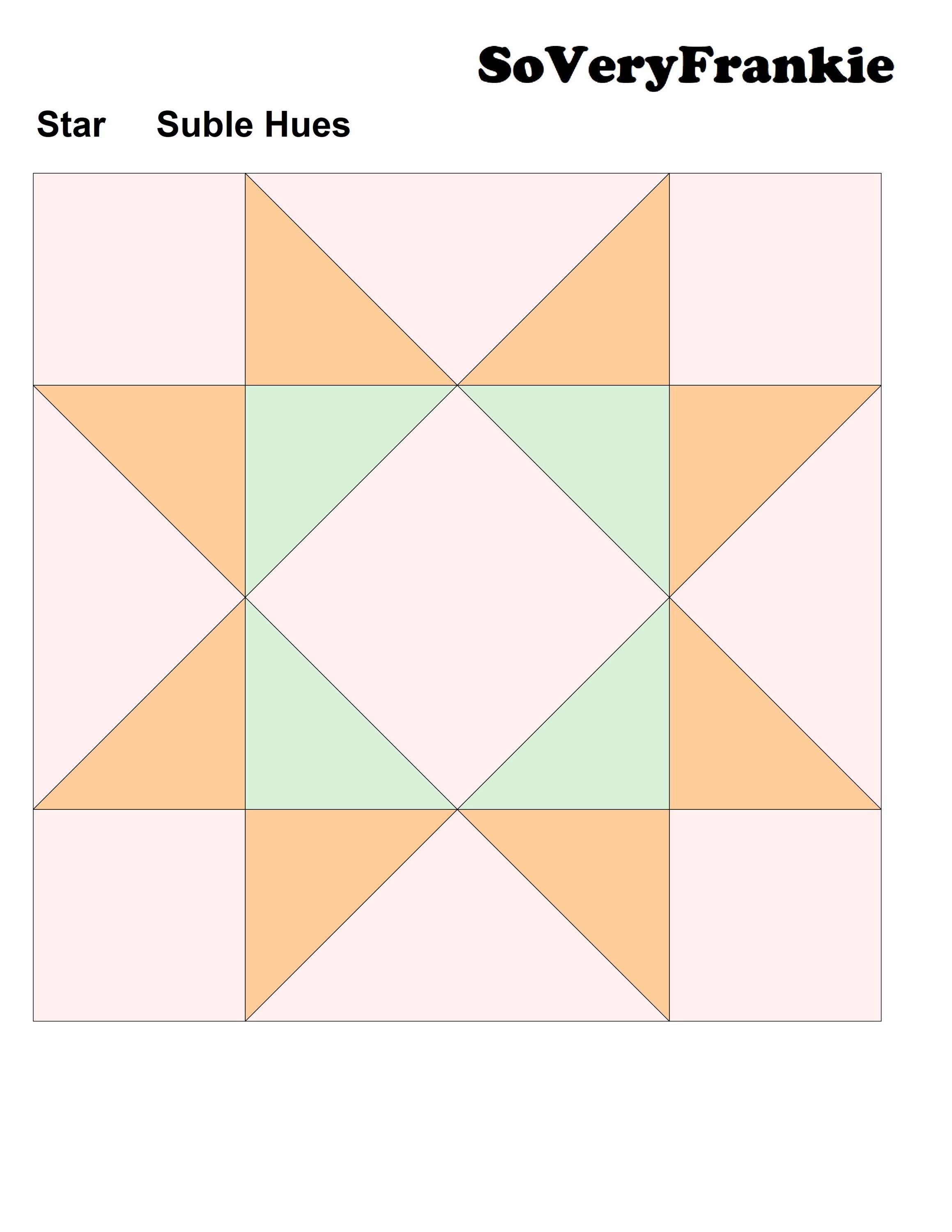 Ohio Star Quilt Block Pattern, 6 Sizes, PDF Instant Download ...