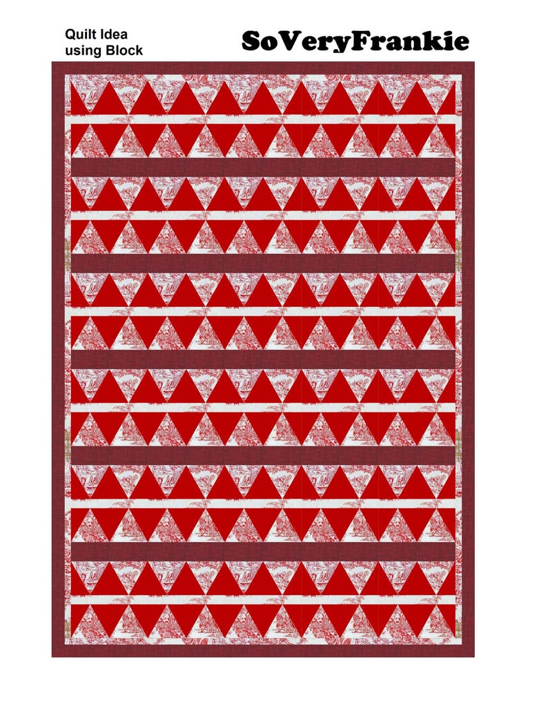 Split Diamond Quilt Block Pattern, 3 Sizes, PDF Instant Download ...