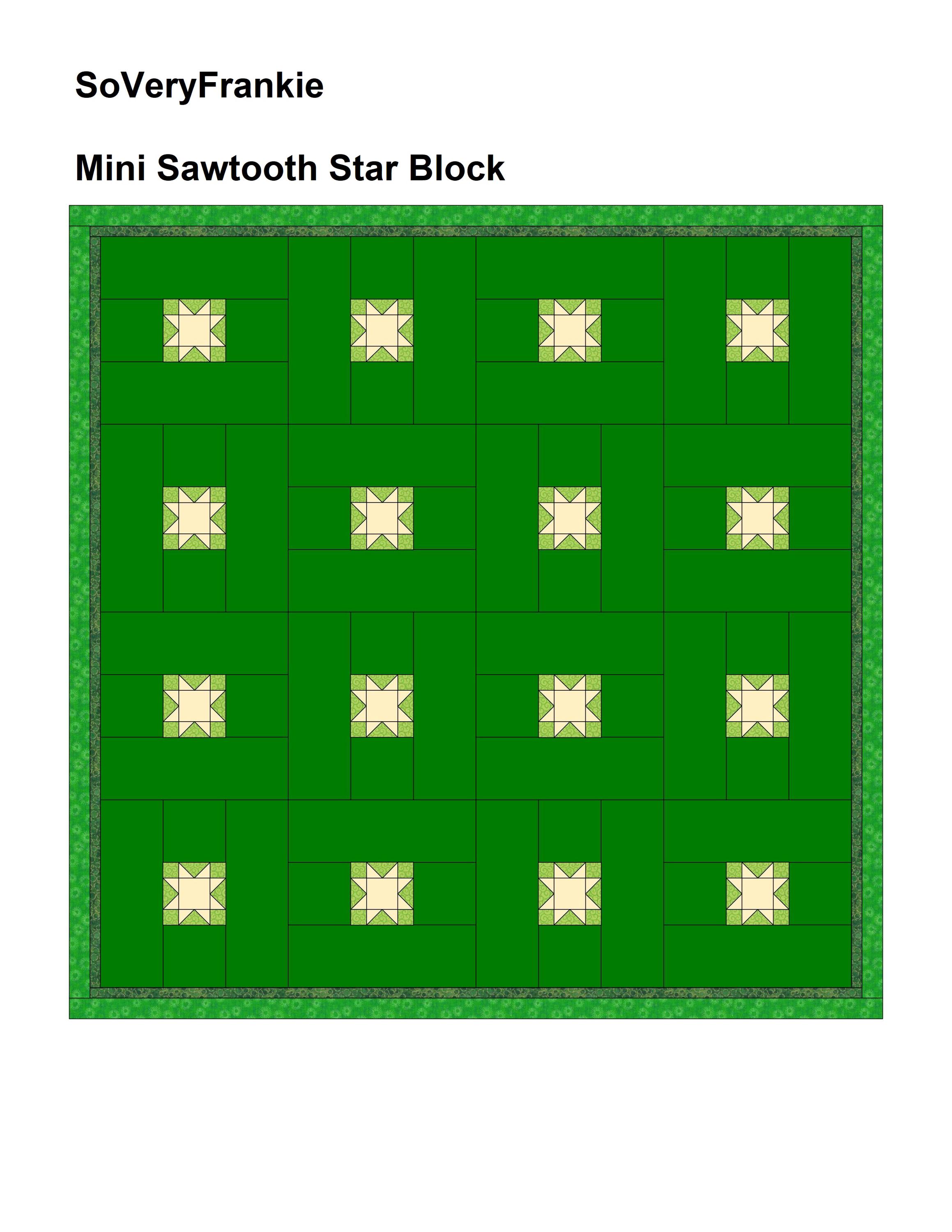 Mini Sawtooth Star Quilt Block FPP Pattern (PDF Download) - Etsy