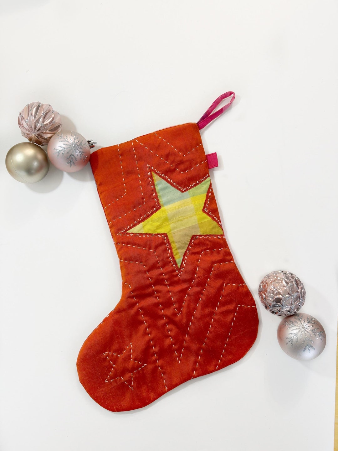 Christmas Stocking Pattern , PDF Instant Download, Reverse Applique ...