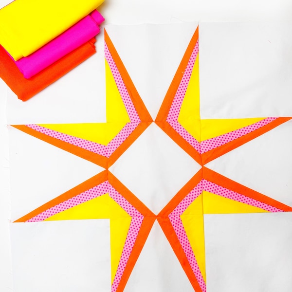 LGBTQIA+ Pride Flag Paper Piecing Pattern - 10x10in - 12x12in - Block ...