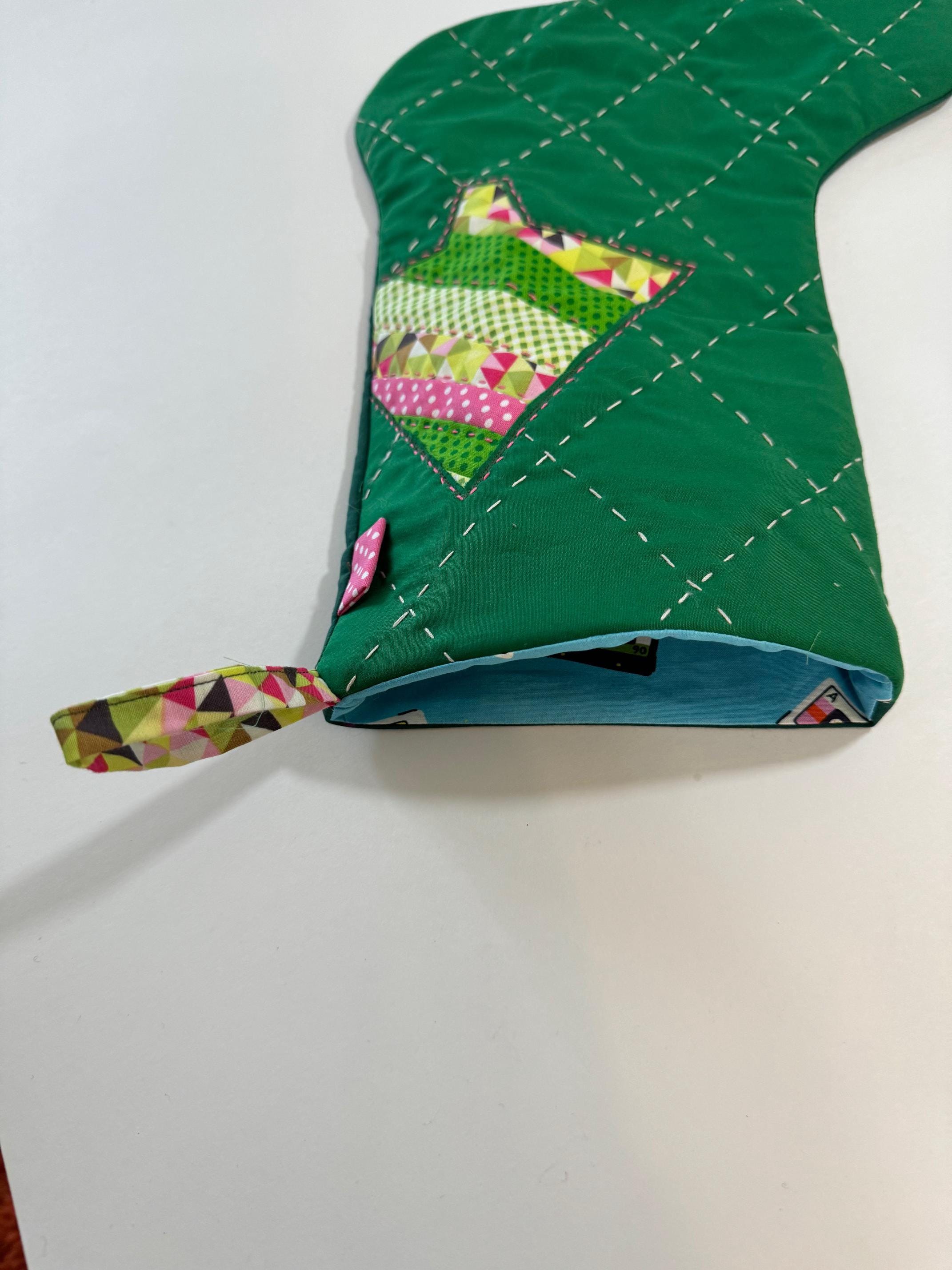 Christmas Stocking Pattern , PDF Instant Download, Reverse Applique ...