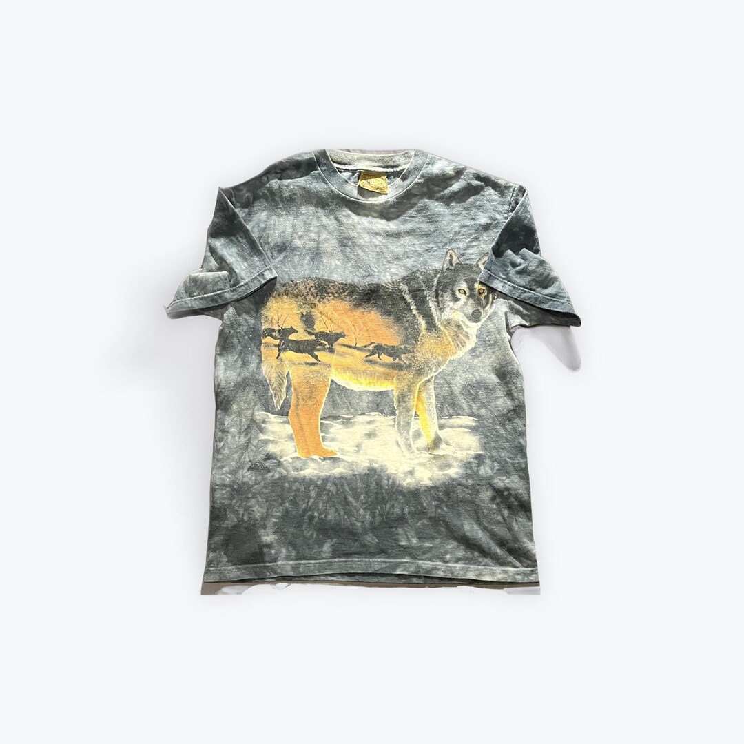 Vintage the Mountain Wolf Acid Wash Size Medium - Etsy