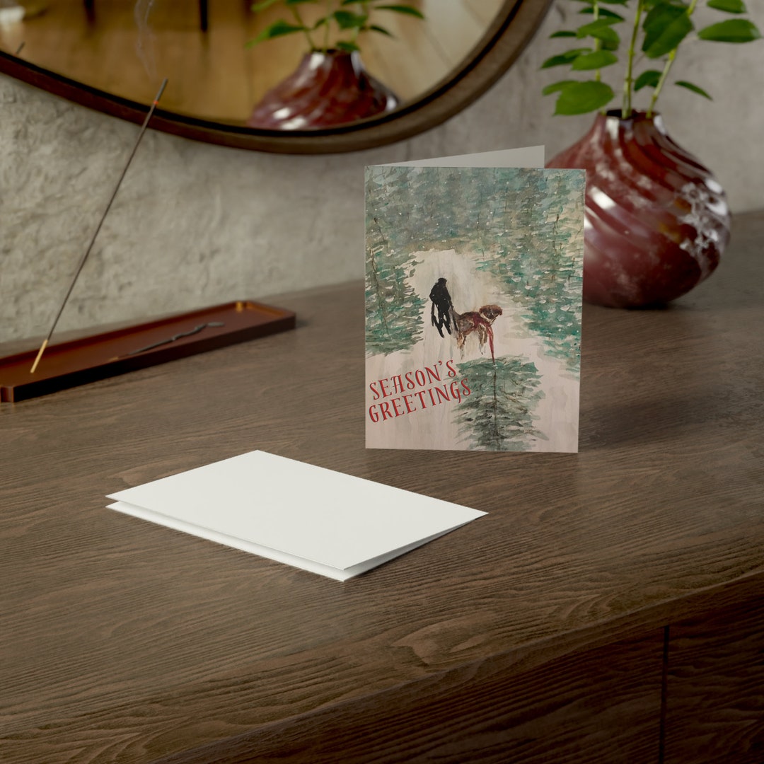 Holiday Greeting Cards Original Artwork Tree Hunting (10, 30, and 50pcs ...