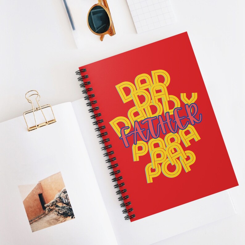 Father's Day Spiral Notebook, Dad Design, Ruled Line Journal - Etsy