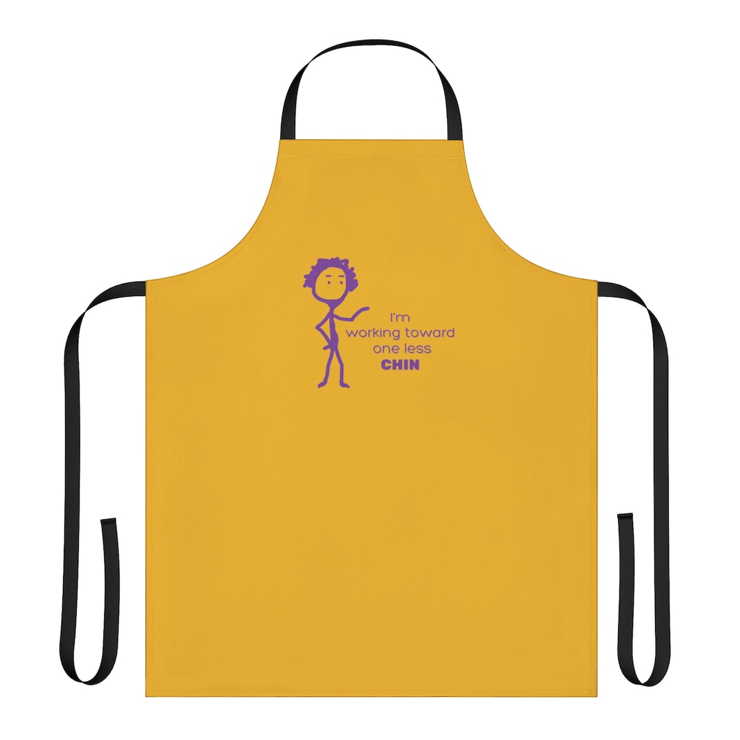 Im Working Toward One Less Chin Unisex Chefs Apron, Grilling, Cooking ...