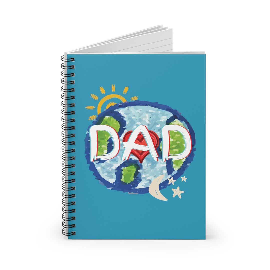 DAD Earth Graphic Spiral Notebook, Father's Day Gift - Etsy