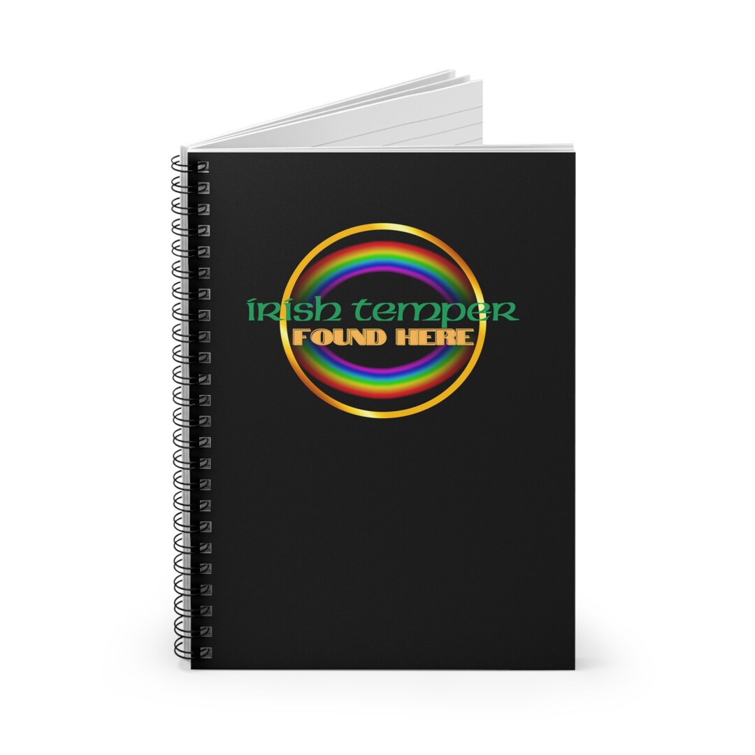 Irish Temper Spiral Notebook, Rainbow, Ruled Line (6x8) - Etsy