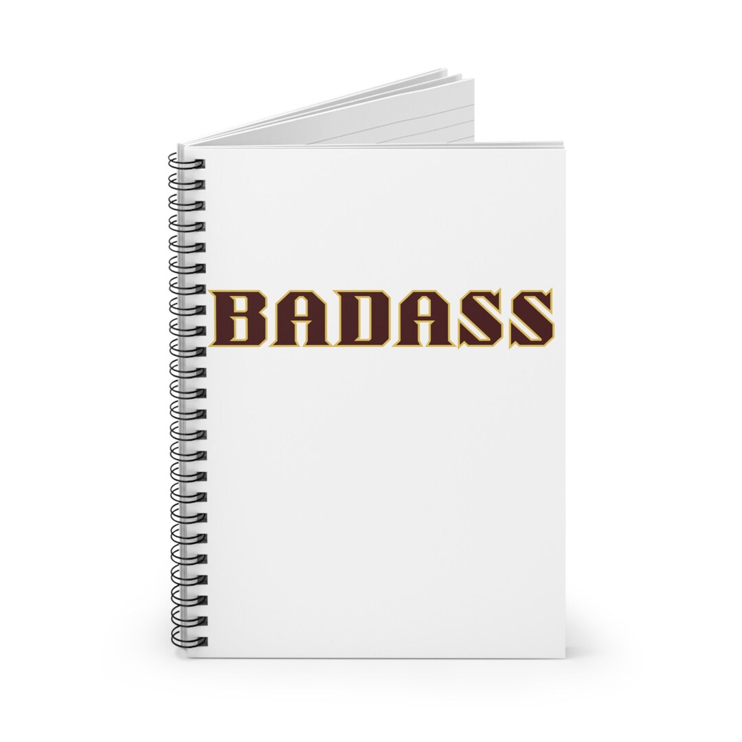 Badass White Spiral Notebook, Ruled Line Journal - Etsy