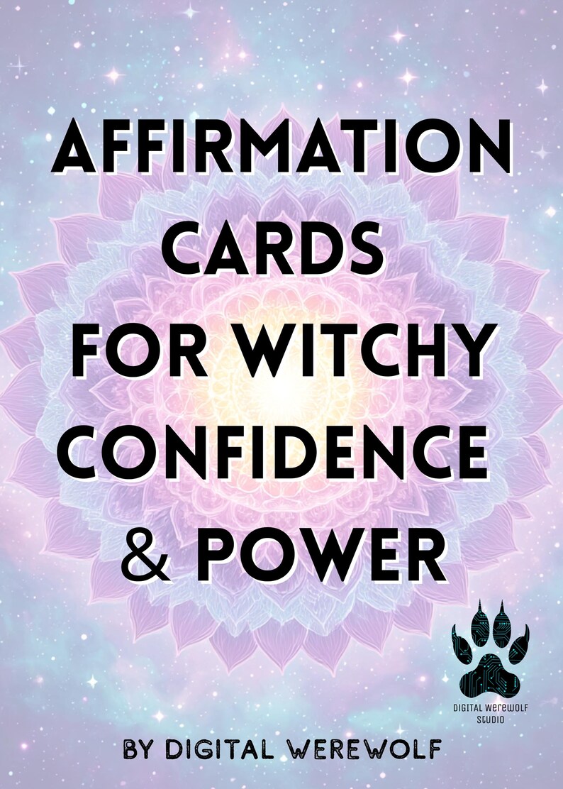 Digital Printable Affirmations Cards - Confidence & Power Downloadable ...