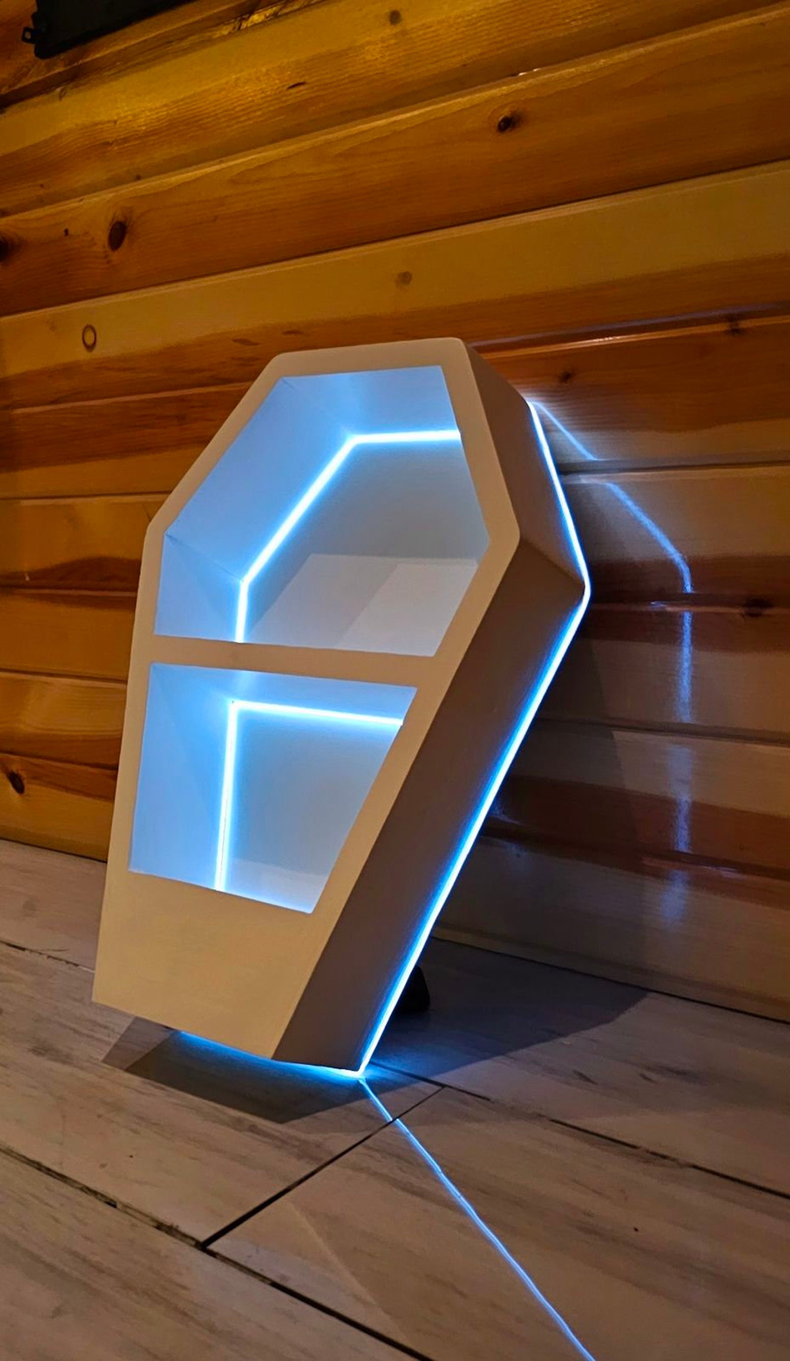 Handcrafted Halloween Coffin Shelves With Lights, Custom Made Coffins ...