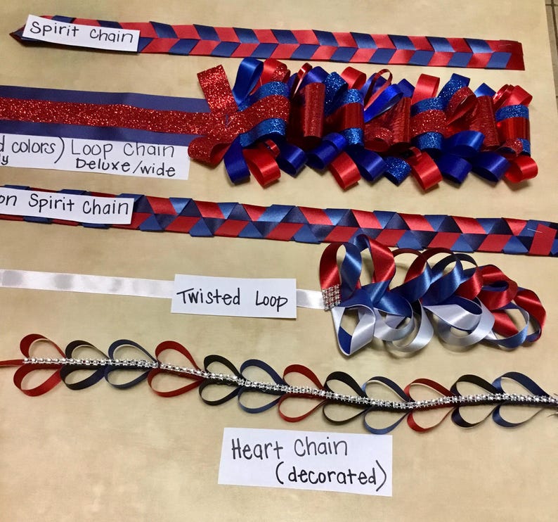 Customizable Homecoming Mum Garter: Braids & Ribbon Chains, Made to ...