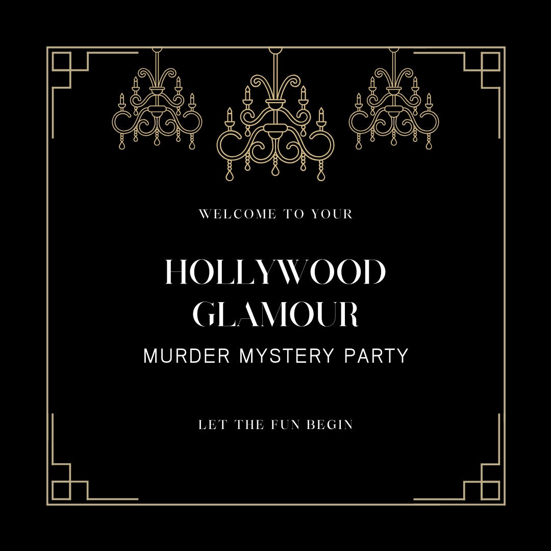 Hollywood Glamour Murder Mystery Game | Murder Mystery Party | Murder ...