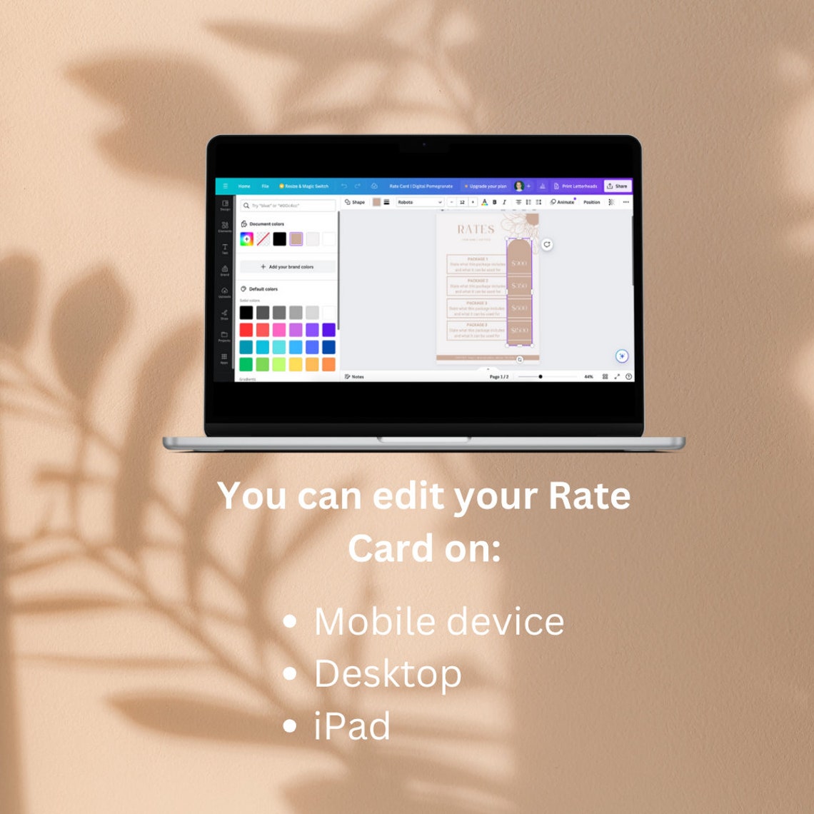 UGC and Content Creator Rate Card Rate Sheet, Rate Sheet Template, Rate ...