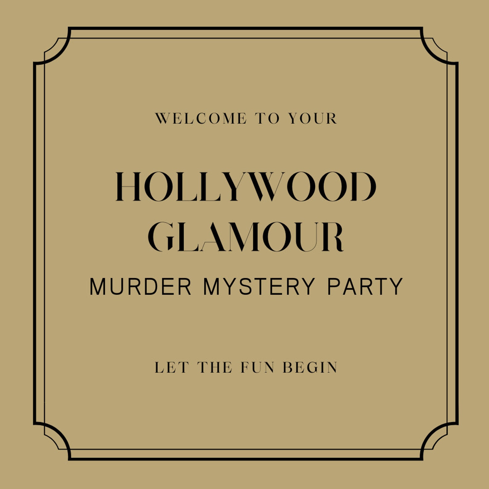 Hollywood Glamour Murder Mystery Game Murder Mystery Party Murder ...