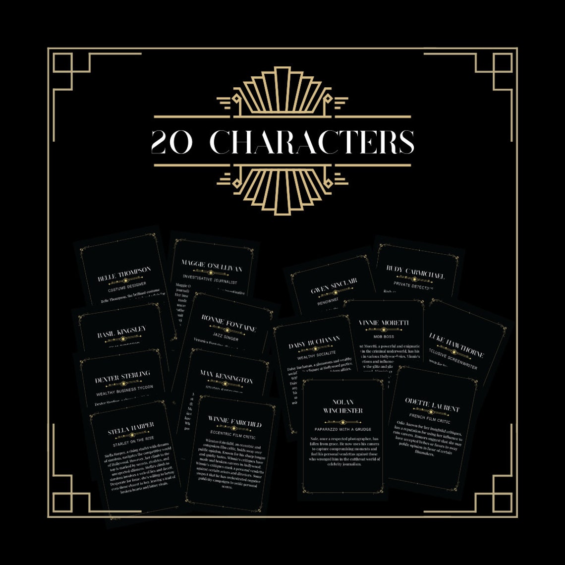 Hollywood Glamour Murder Mystery Game Murder Mystery Party Murder ...