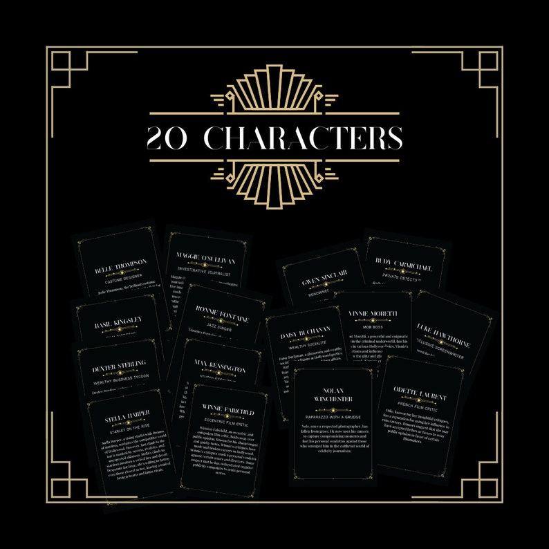 Hollywood Glamour Murder Mystery Game | Murder Mystery Party | Murder ...