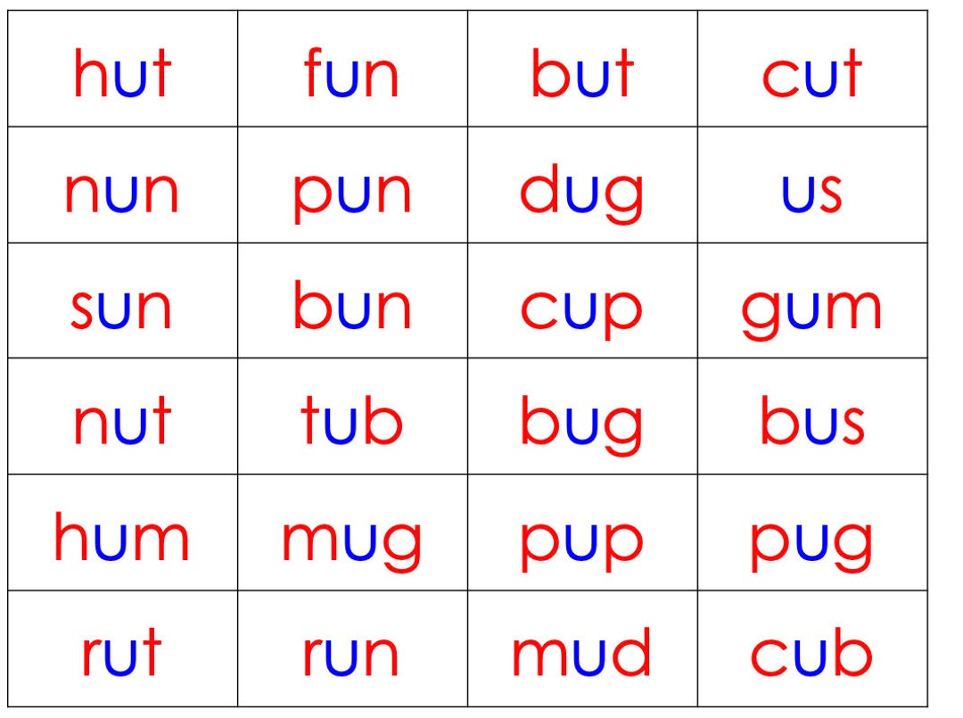 Montessori Phonetic Reading Cards - Etsy
