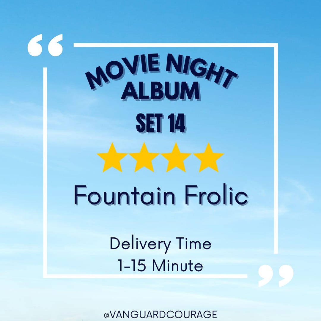 Fountain Frolic Sticker Movie Night Album 4 Star Set 14 - Etsy