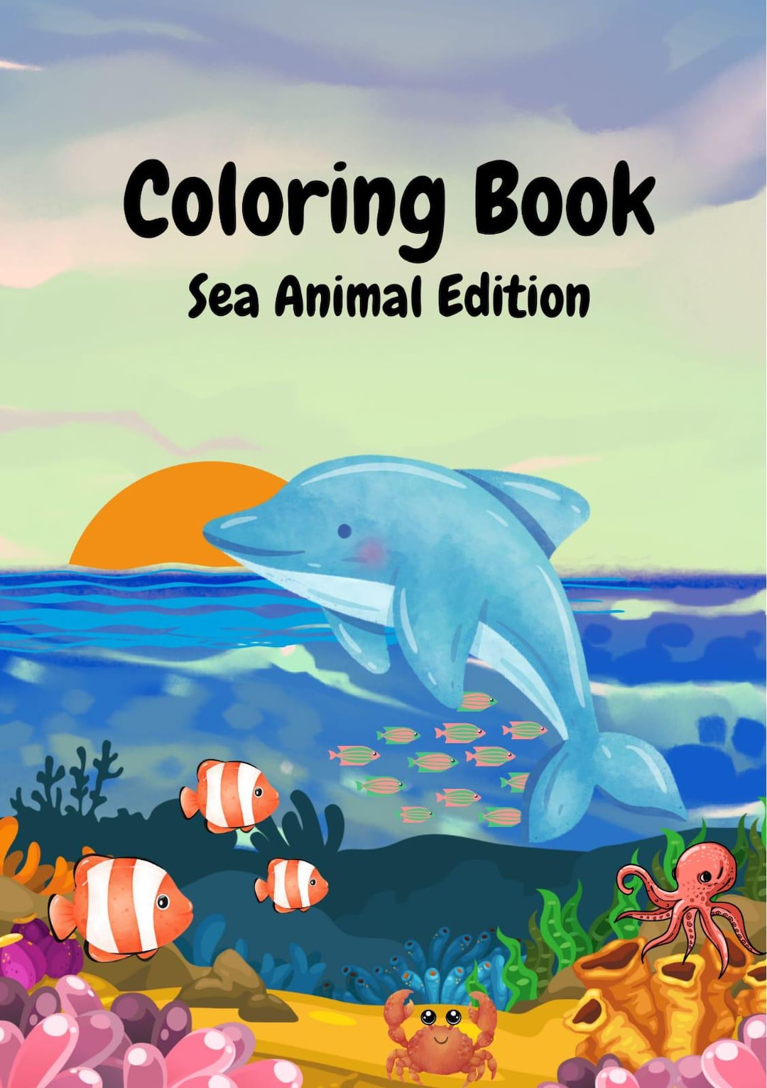 Coloring Book sea Animal Edition 24 Page - Etsy