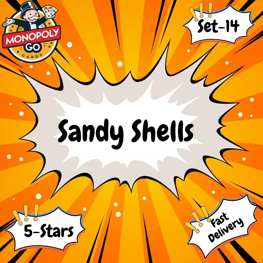 Monopoly-go Sandy Shells Sticker 5-star Set-14 - Etsy