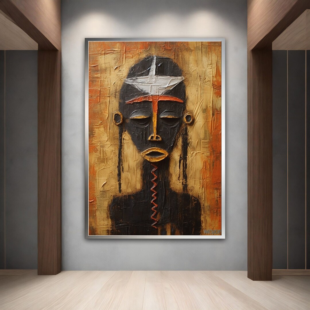 Ethnic Canvas Wall Art, Ethnic Wall Decor, African Canvas Wall Art ...