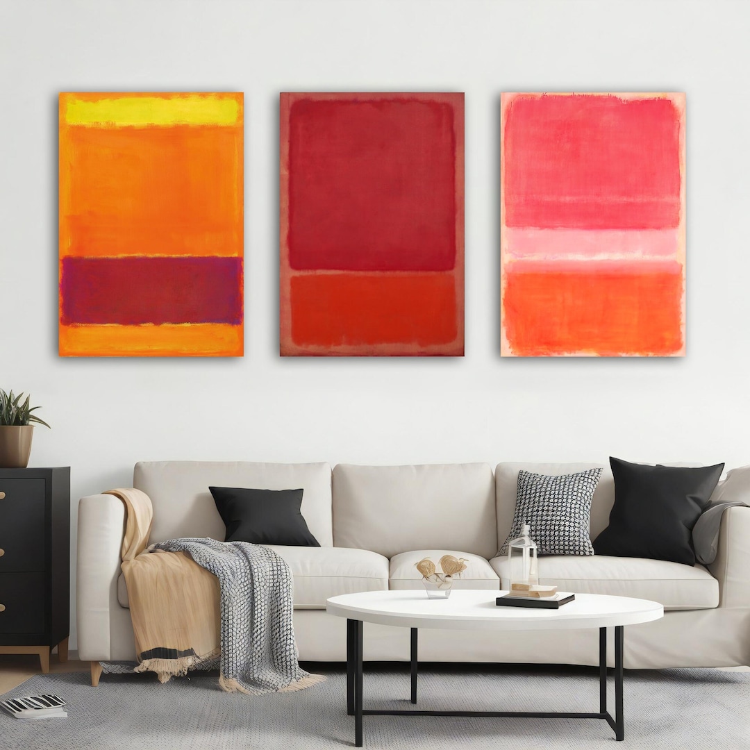 Mark Rothko Orange Red Pink Canvas Wall Art, Mark Rothko Production ...