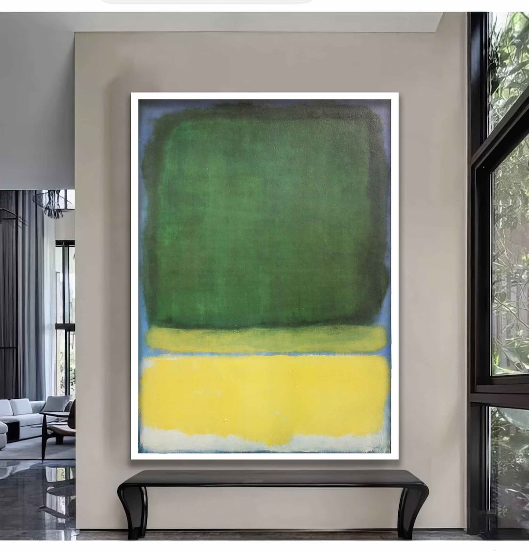 Mark Rothko Green and Yellow Canvas Wall Art, Mark Rothko Production ...