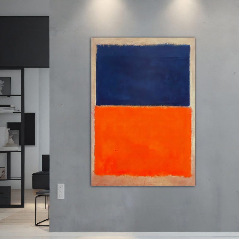 Mark Rothko Orange and Blue Canvas Wall Art , Mark Rothko Production ...