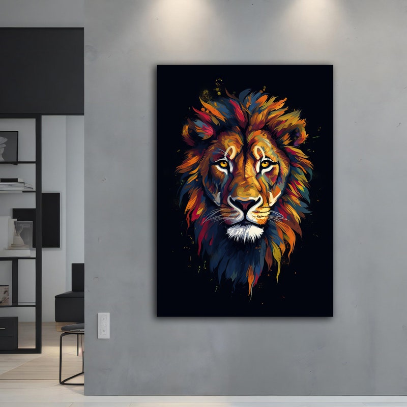 Abstract Lion Art - Etsy