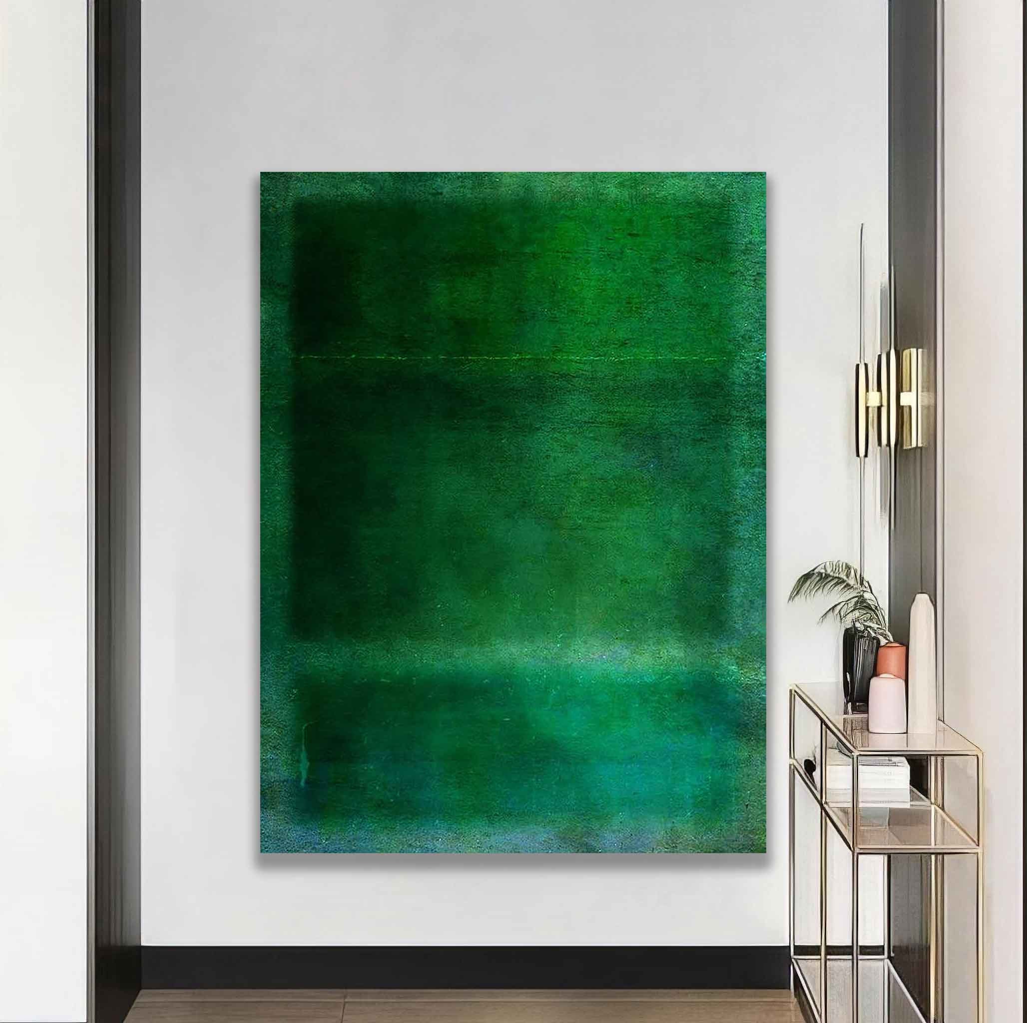 Mark Rothko Green Canvas Wall Art , Mark Rothko Production, Mark Rothko Canvas Print, Abstract ...