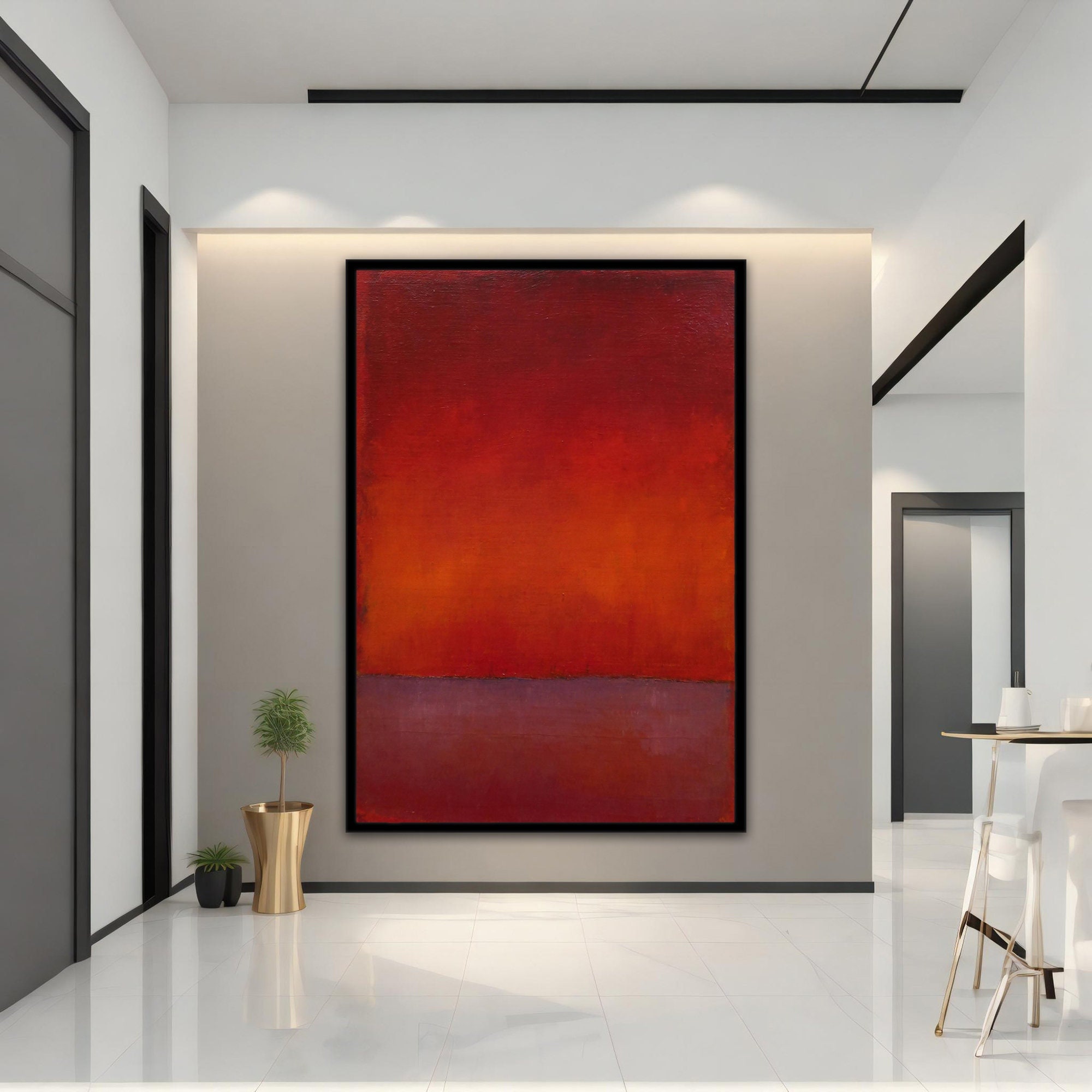 Mark Rothko Red Canvas Wall Art , Mark Rothko Production , Modern Wall ...