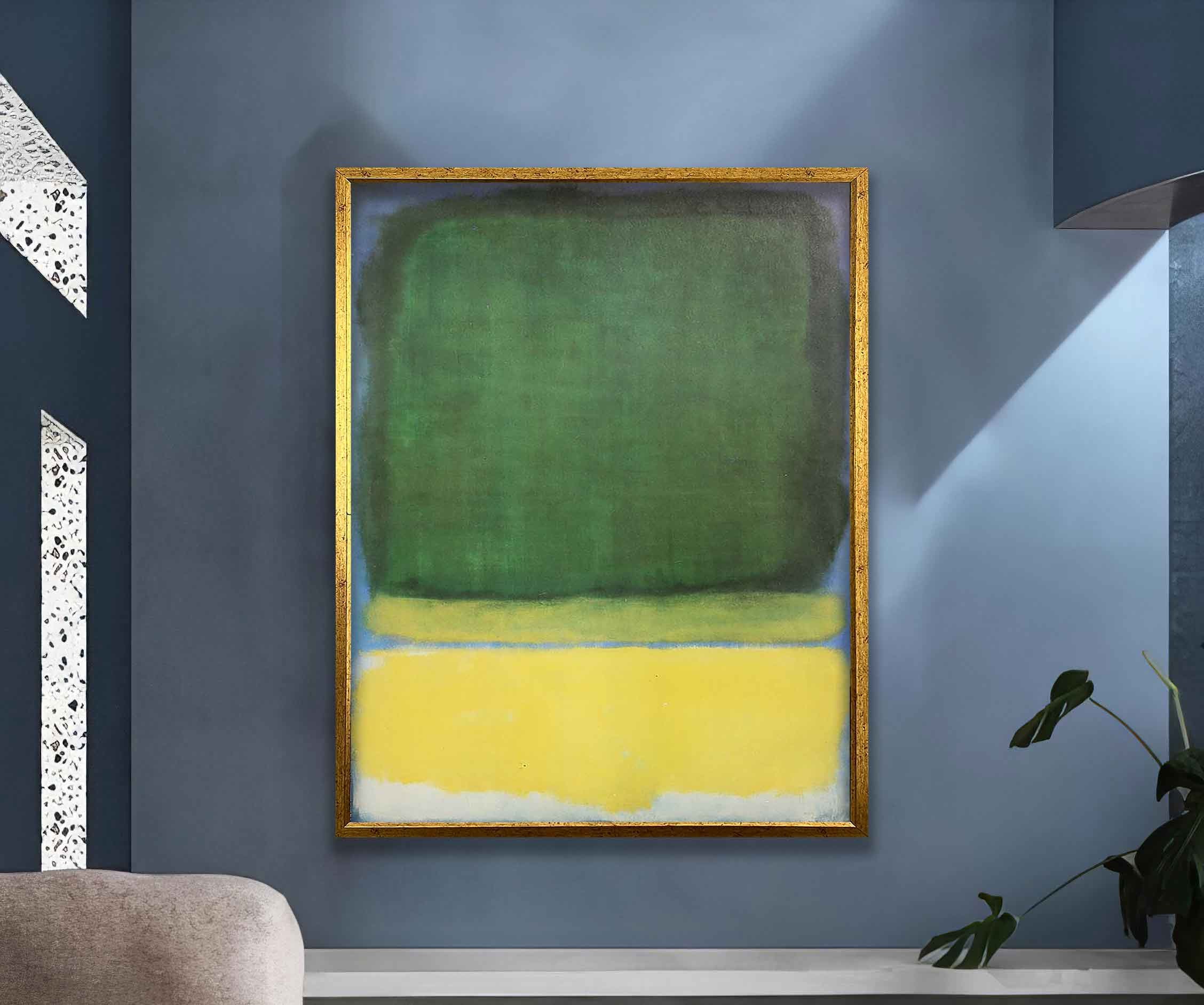Mark Rothko Green and Yellow Canvas Wall Art, Mark Rothko Production ...