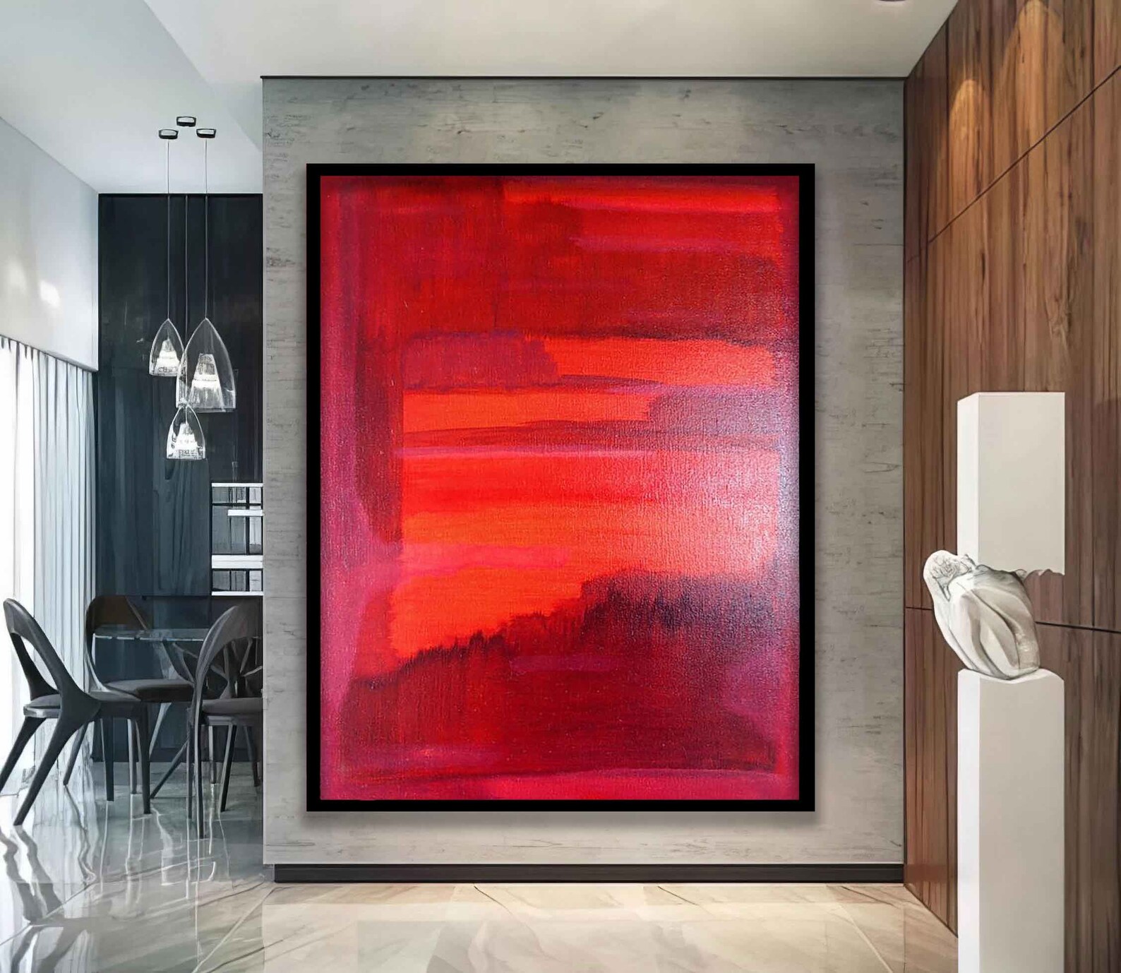 Mark Rothko Red Canvas Wall Art , Mark Rothko Production , Modern Wall ...