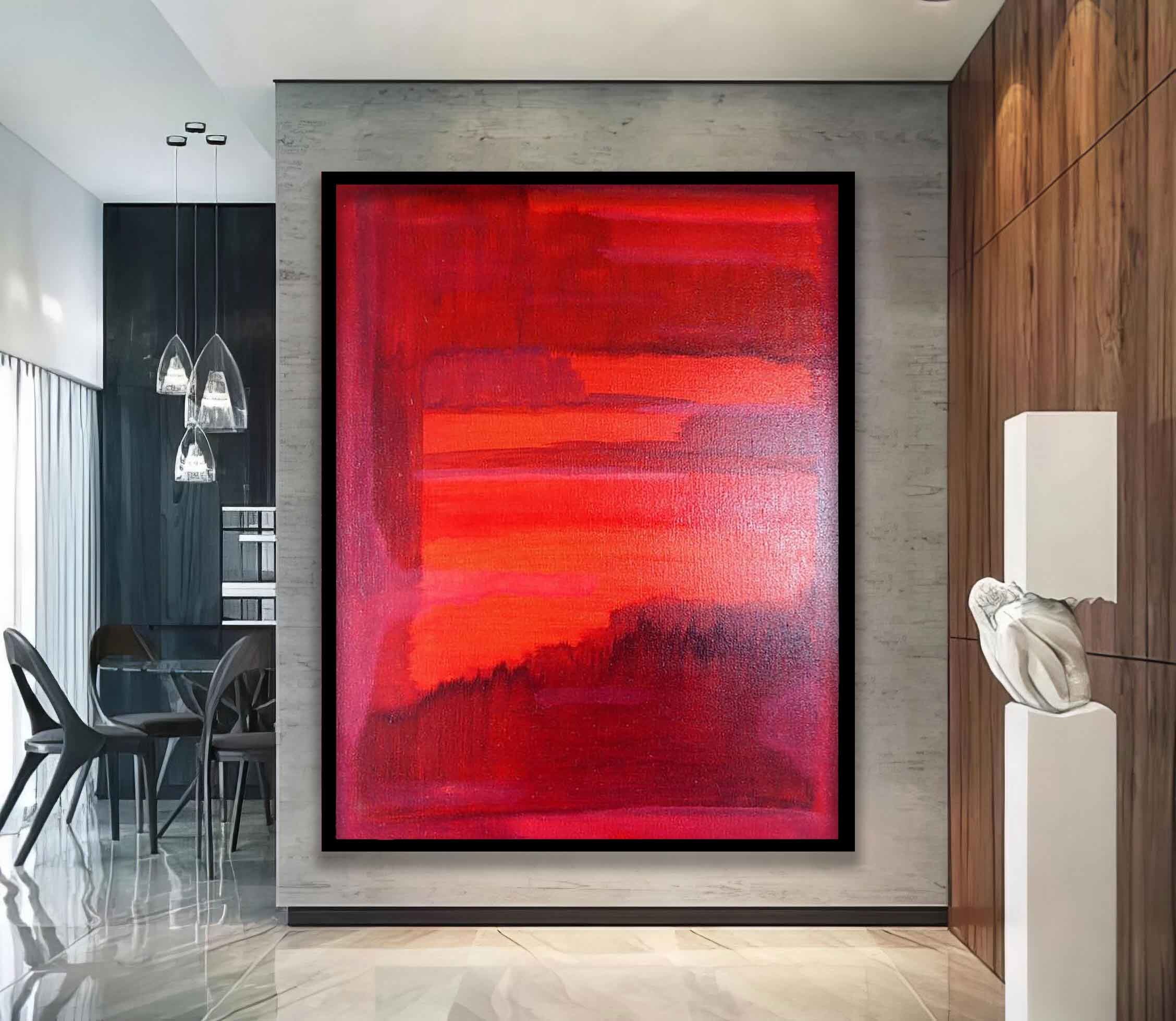 Mark Rothko Red Canvas Wall Art , Mark Rothko Production , Modern Wall ...