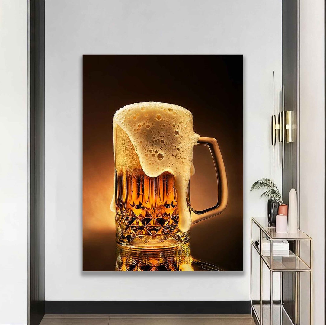 Beer Modern Canvas, Beer Wall Print, Beer Wall Art, Beer Poster, Beer ...