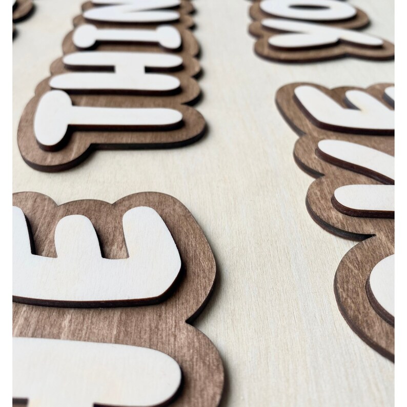 Wood Letters Wall Decoration, Wall Wood Stickers, Wooden Letters for ...